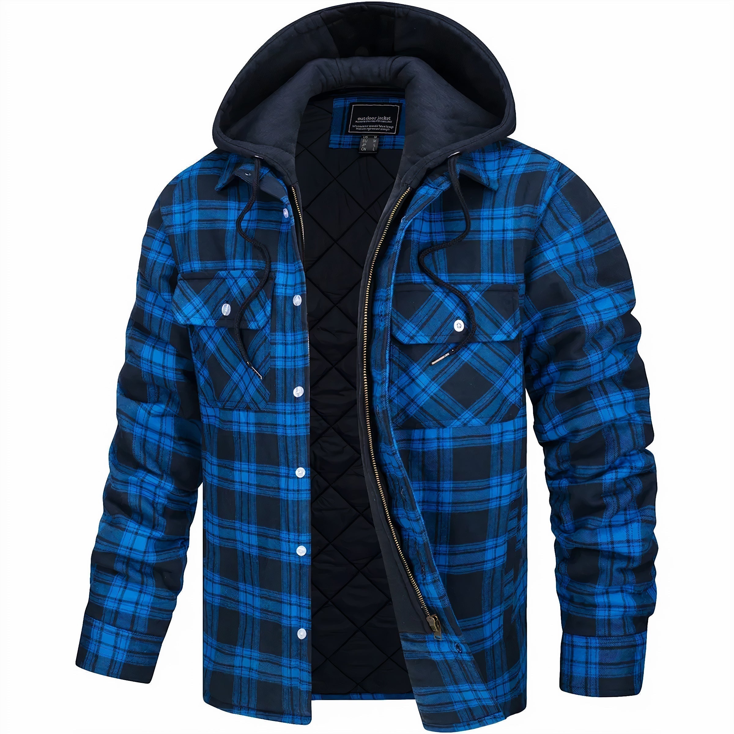 Declan | Checked Jacket with Zip – Alexander NewYork